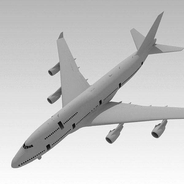boeing 747-400 plane generic 3d model