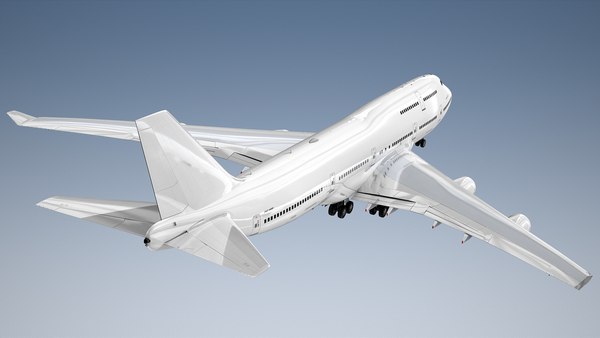 波音747-400通用白色3D模型 - TurboSquid 825839
