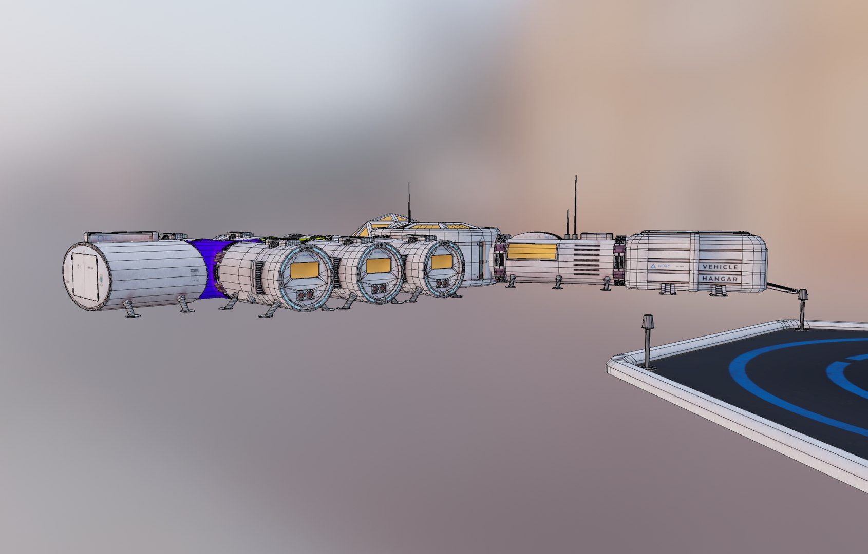 3D space mars colony car vehicle model - TurboSquid 1554333