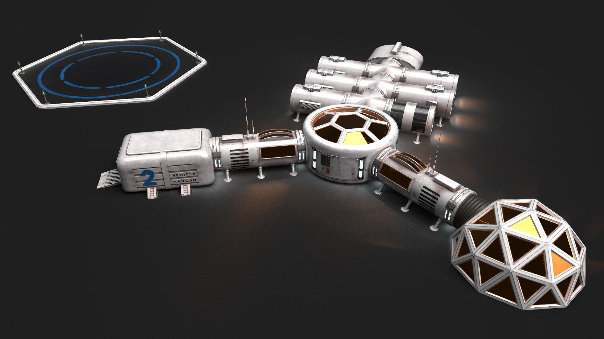 3D Space Mars Colony Car Vehicle Model - TurboSquid 1554333