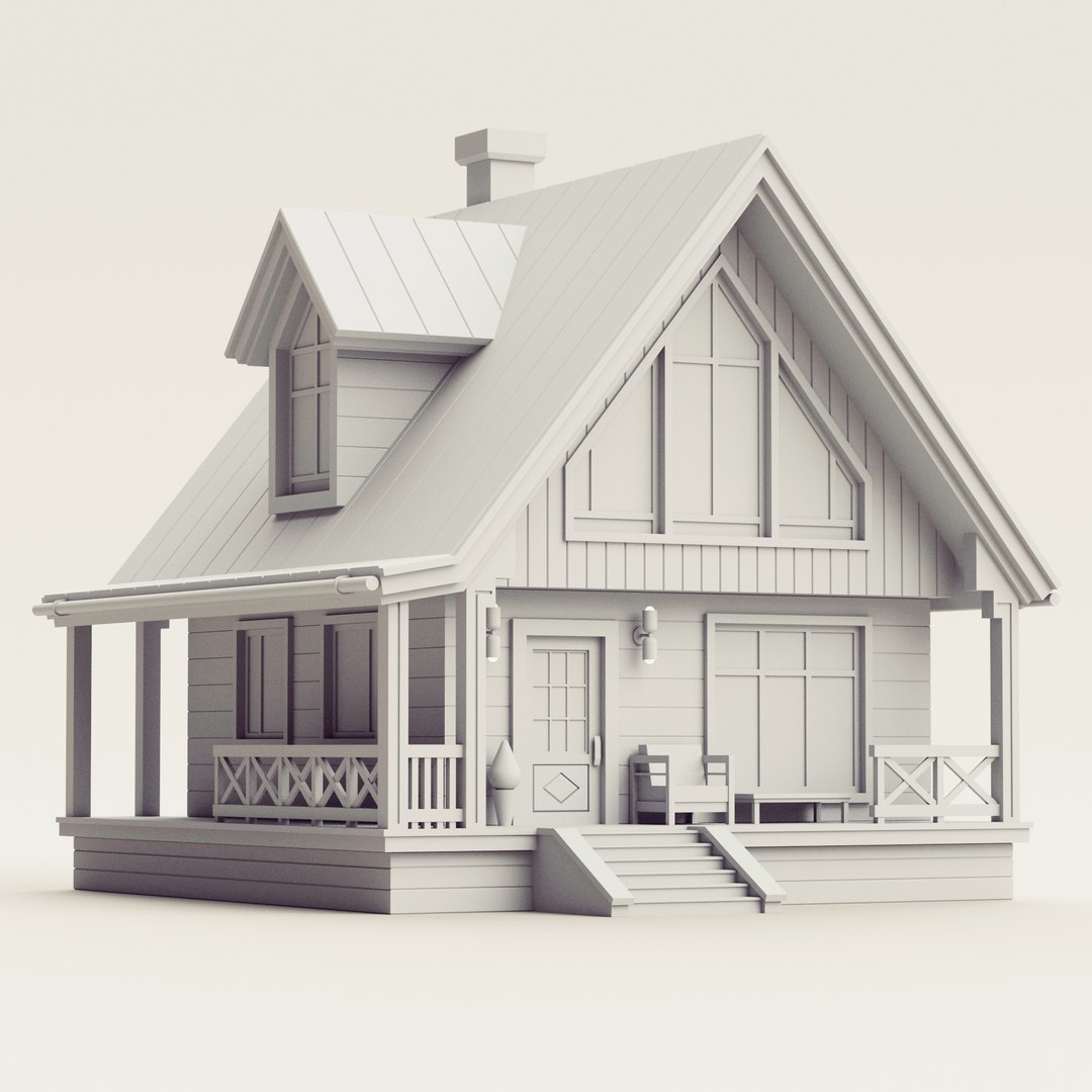 Modern Cottage 03 3D Model - TurboSquid 2167378