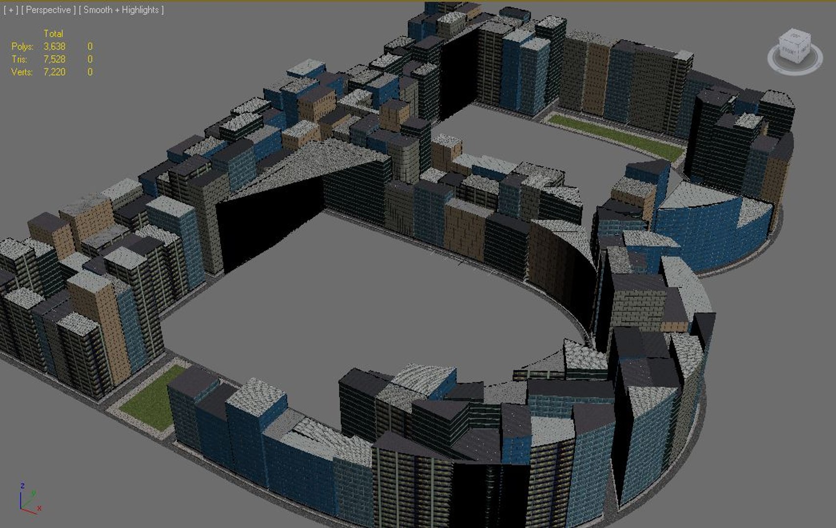 3d town b model