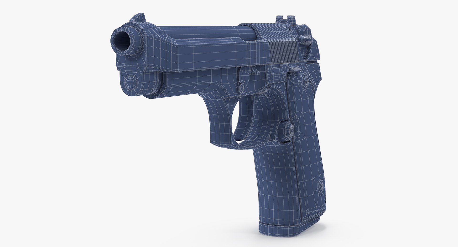 Semi-automatic Pistol 3d Model