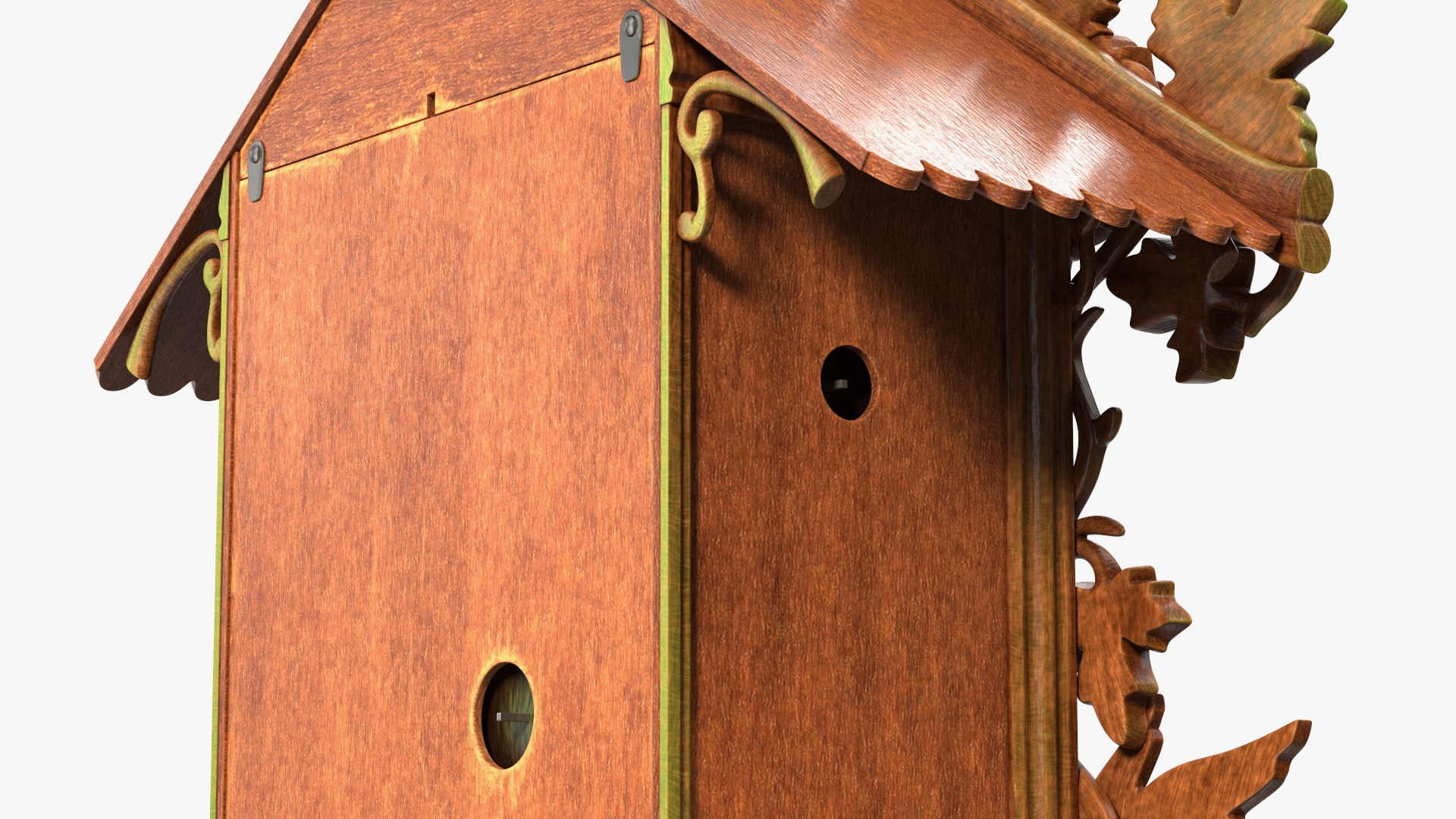 3D Model Colored Wooden Cuckoo Clock Rigged - TurboSquid 1902404