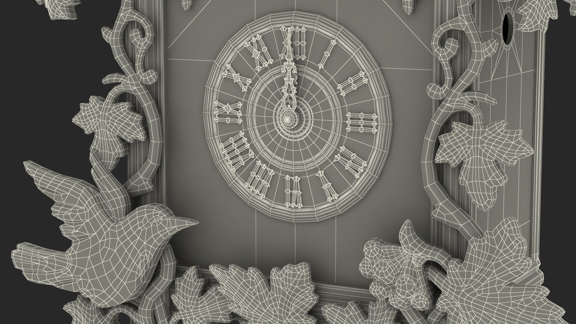 3D model Colored Wooden Cuckoo Clock Rigged - TurboSquid 1902404