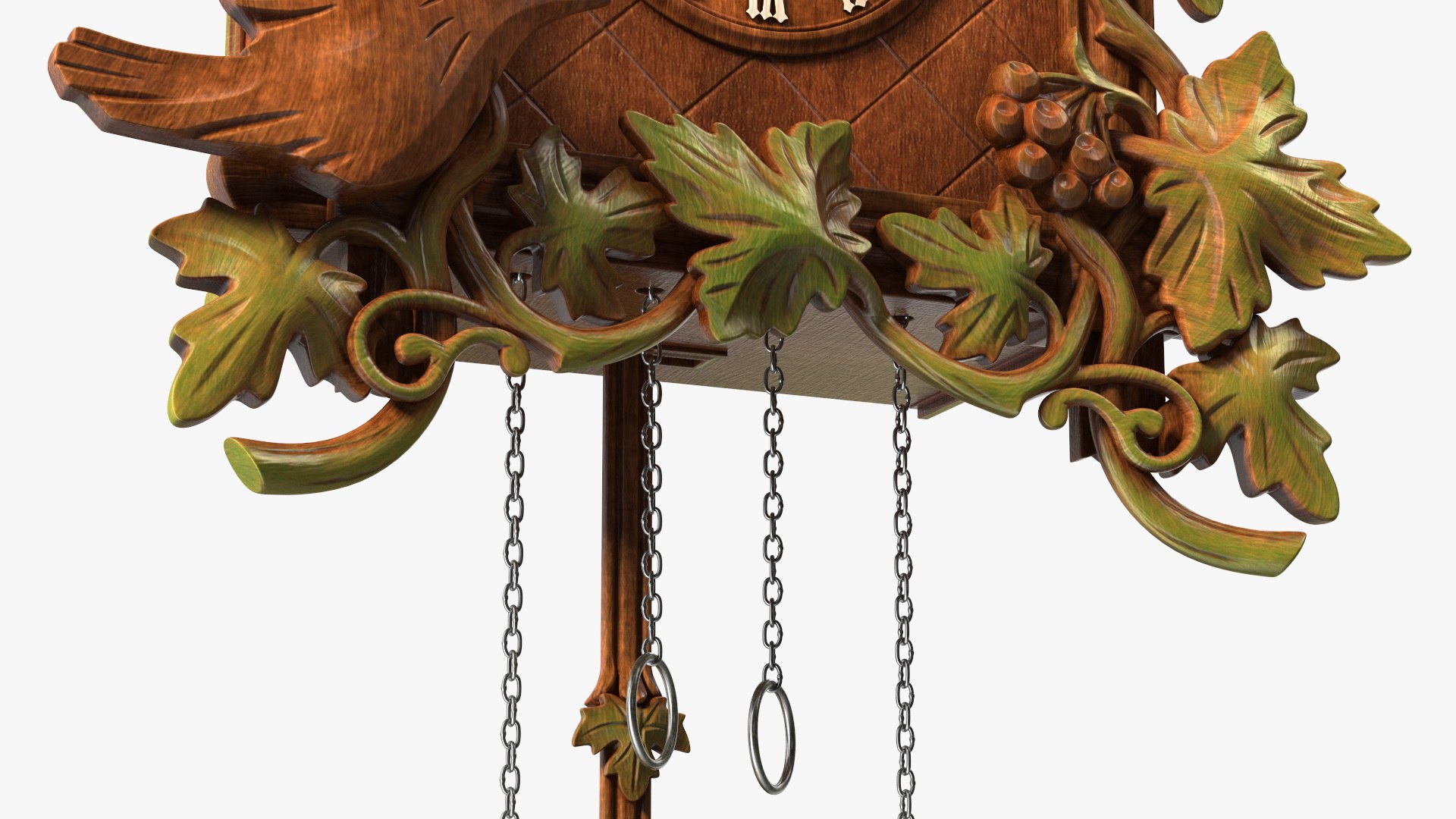 3D Model Colored Wooden Cuckoo Clock Rigged - TurboSquid 1902404