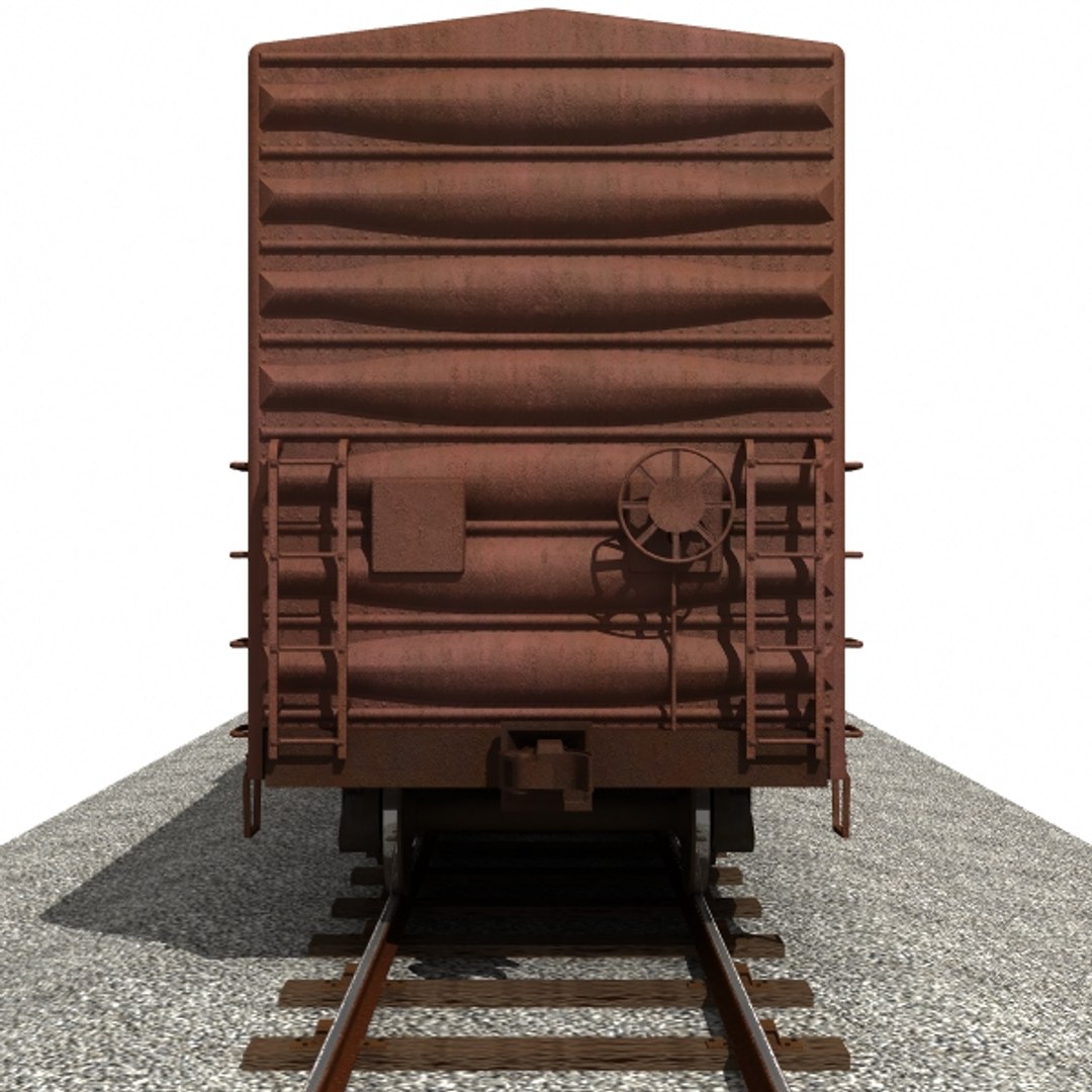3d Freight Train Boxcar