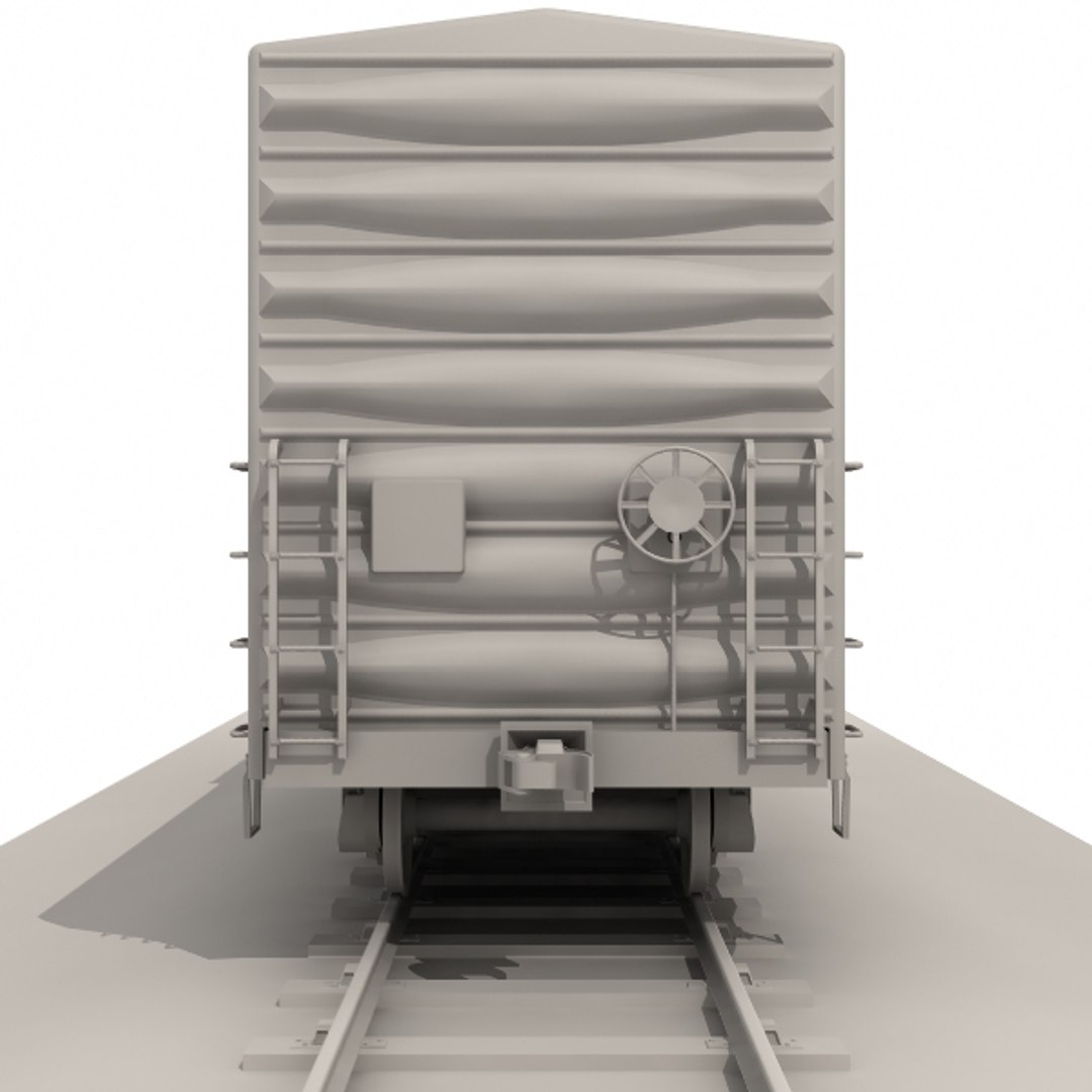 3d Freight Train Boxcar