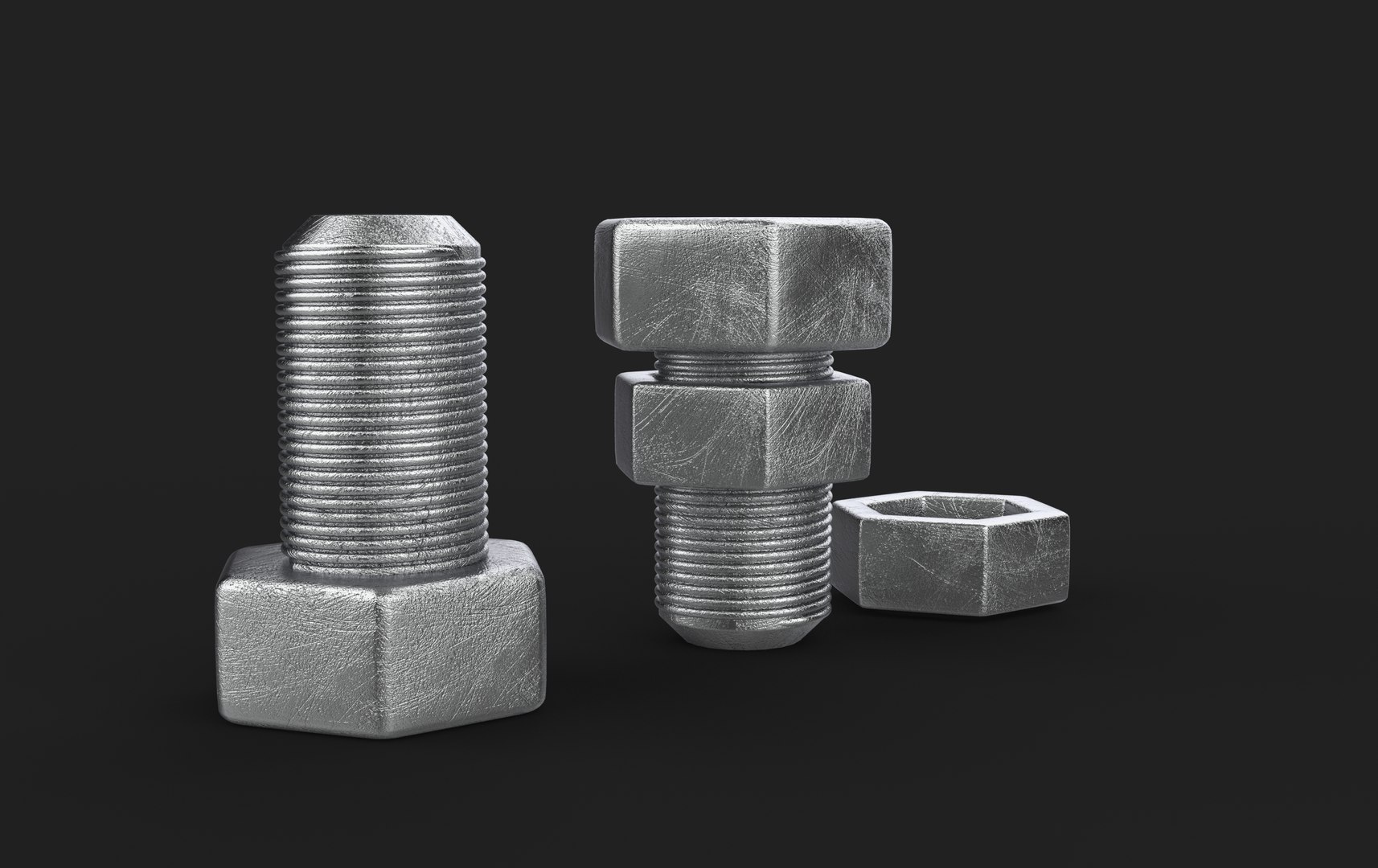 Nut And Bolt 3D Model 3D Model - TurboSquid 2348362