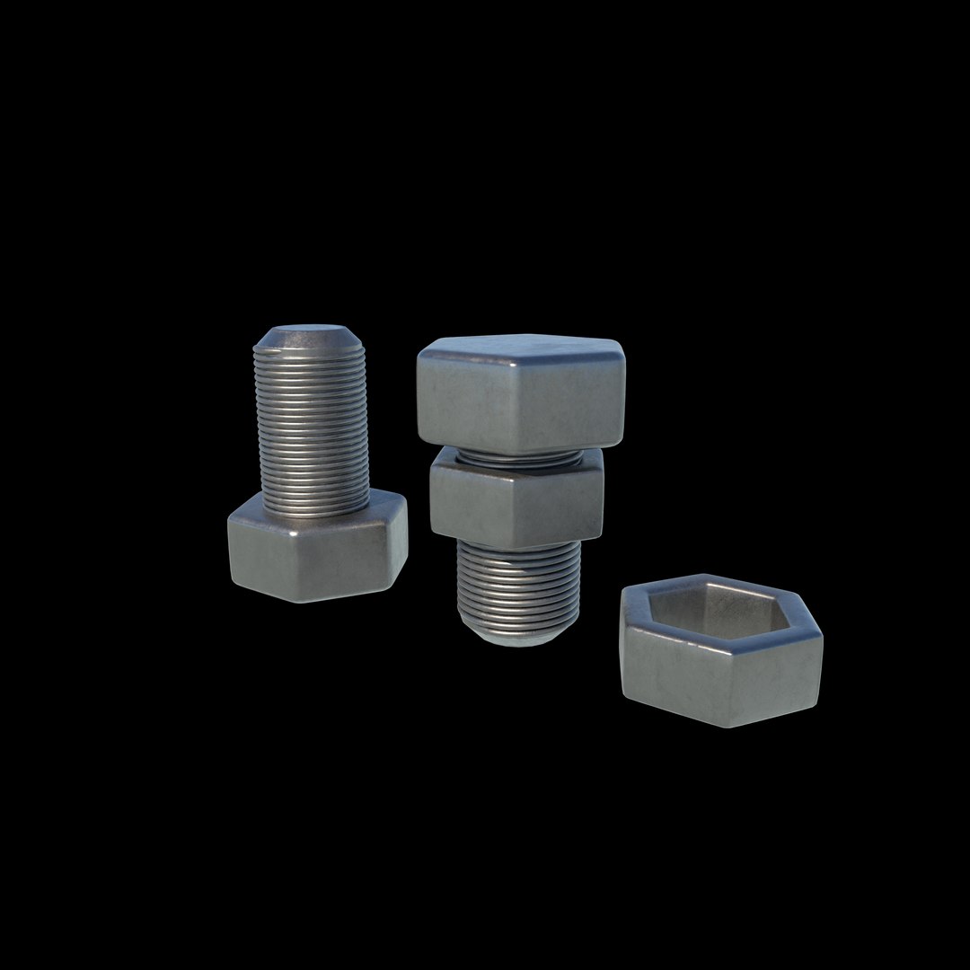 Nut And Bolt 3D Model 3D Model - TurboSquid 2348362