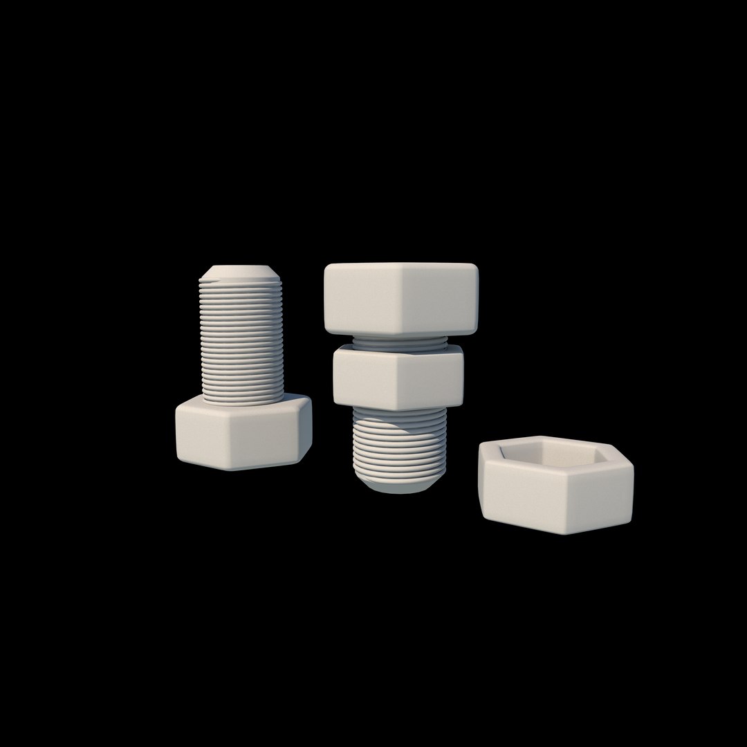 Nut And Bolt 3D Model 3D Model - TurboSquid 2348362