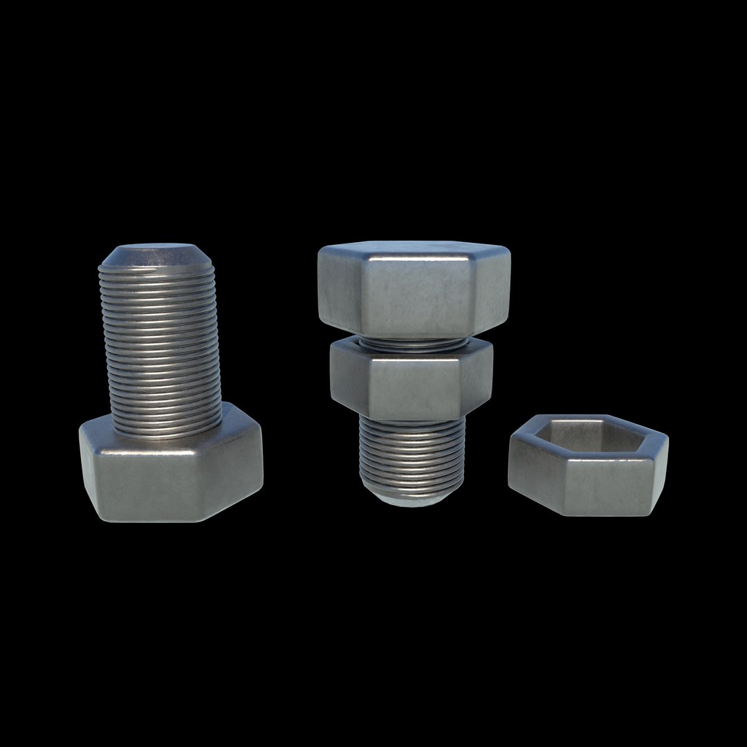 Nut And Bolt 3D Model - TurboSquid 2348362