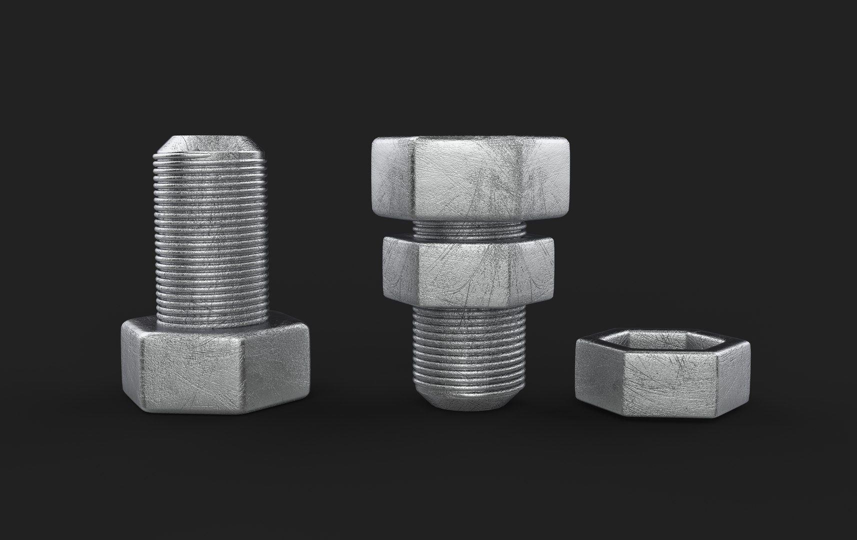 Nut And Bolt 3D Model 3D Model - TurboSquid 2348362