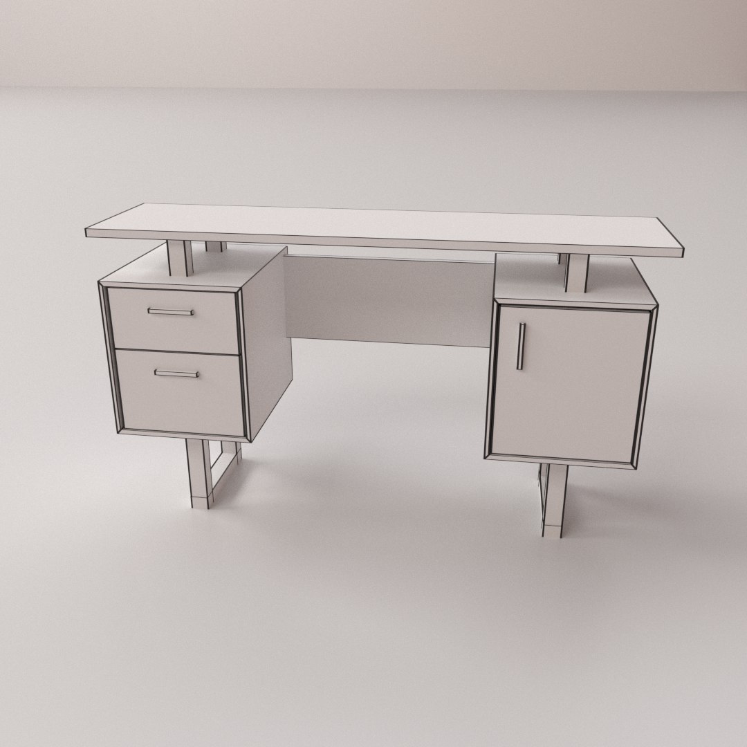 3D Modern Office Desk Model - TurboSquid 1787015