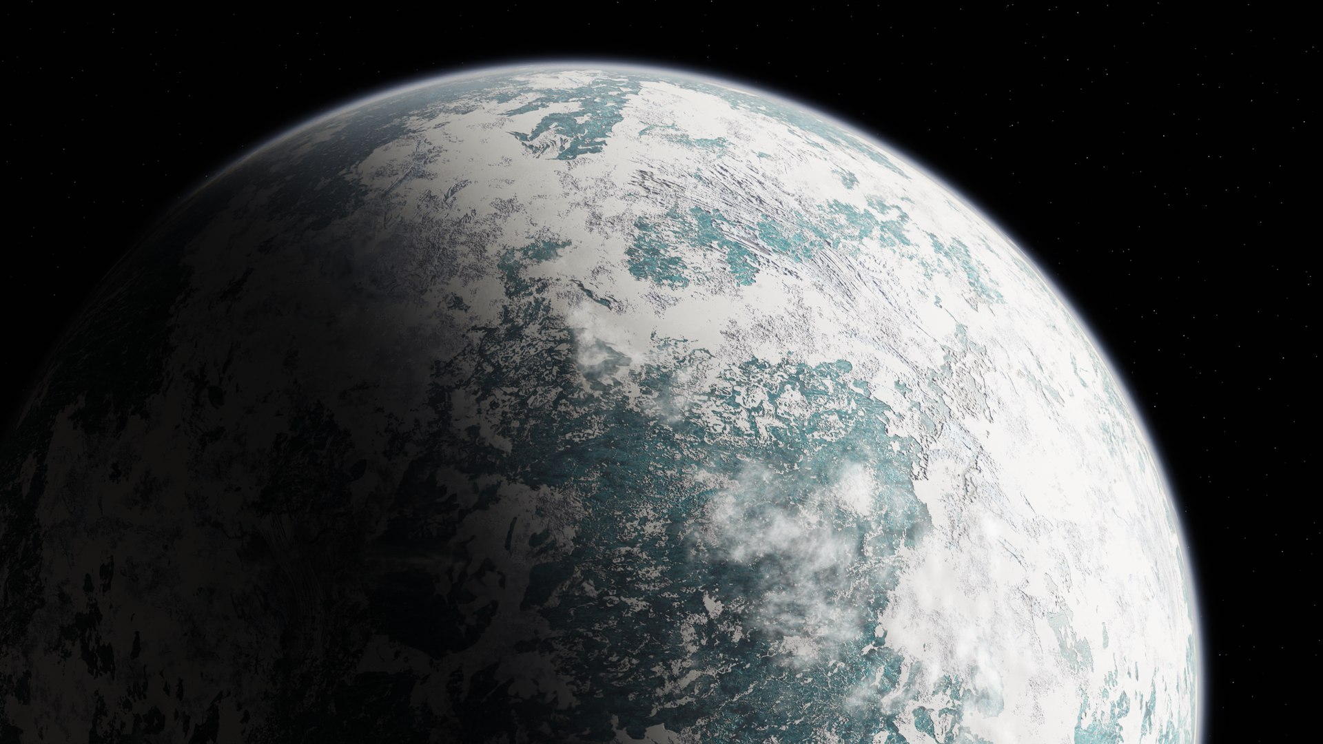 3D 8K Fictional Ice Planet 7 Model - TurboSquid 1931151