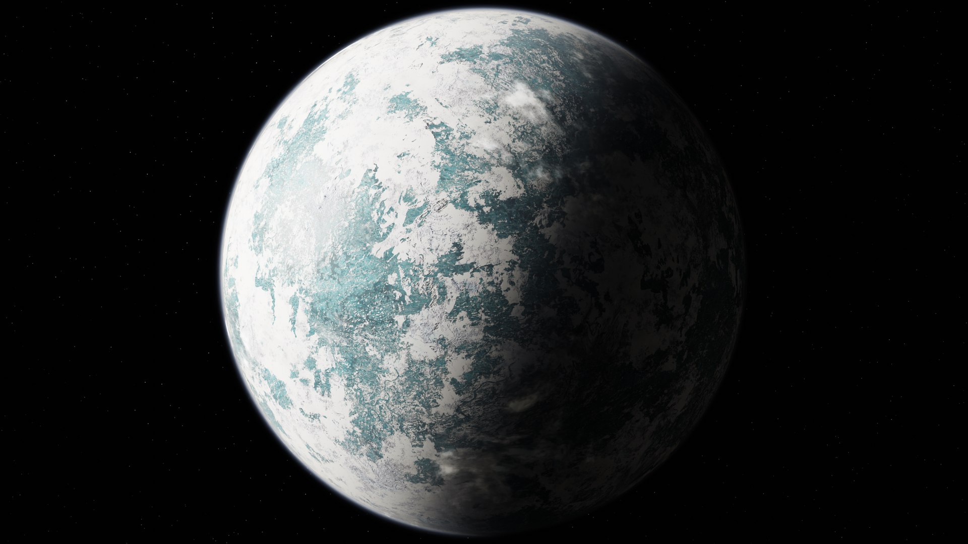 3D 8K Fictional Ice Planet 7 Model - TurboSquid 1931151