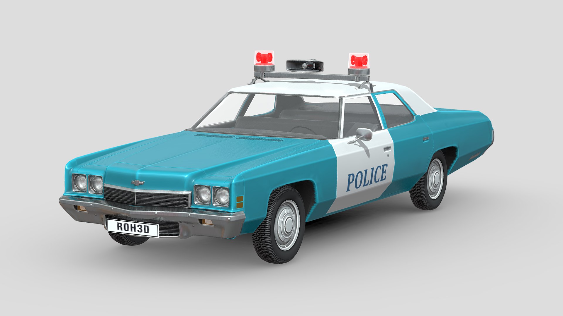 3D Chevrolet Impala Mk5 1972 Police - TurboSquid 2160358