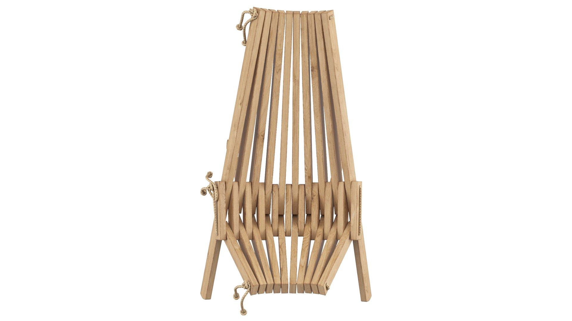 3D Wooden Patio Chair Model - TurboSquid 2001402