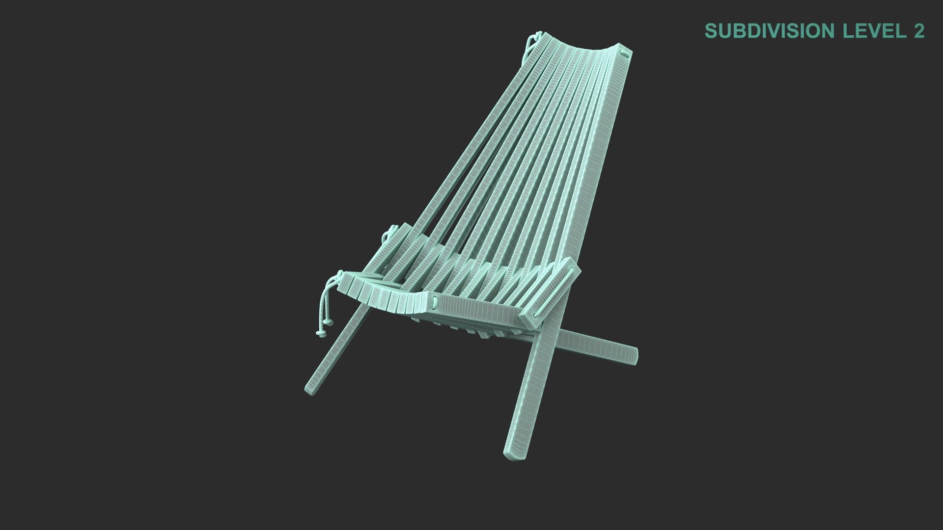 3D Wooden Patio Chair Model - TurboSquid 2001402