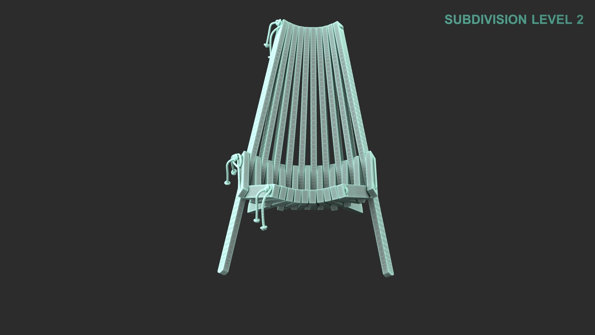 3D Wooden Patio Chair Model - TurboSquid 2001402