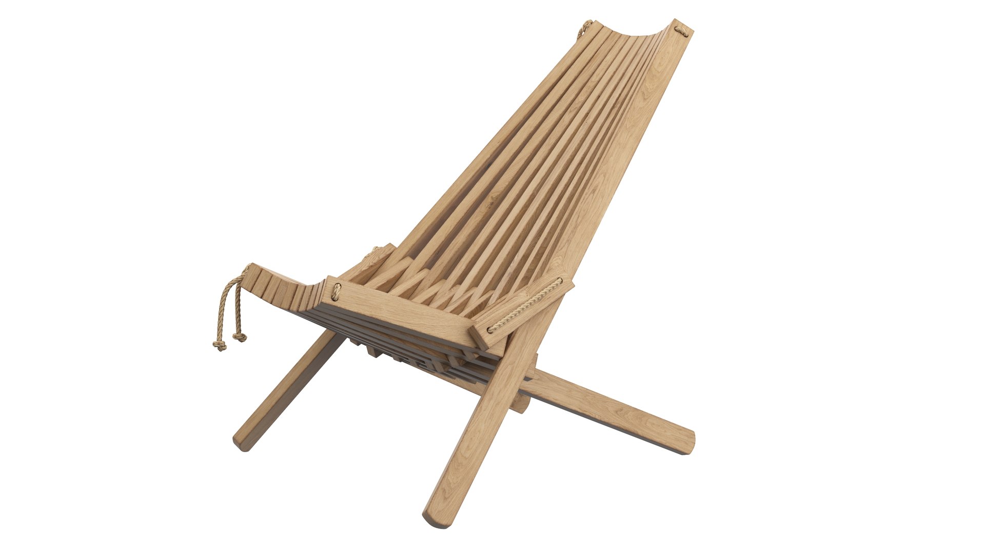3D Wooden Patio Chair Model - TurboSquid 2001402