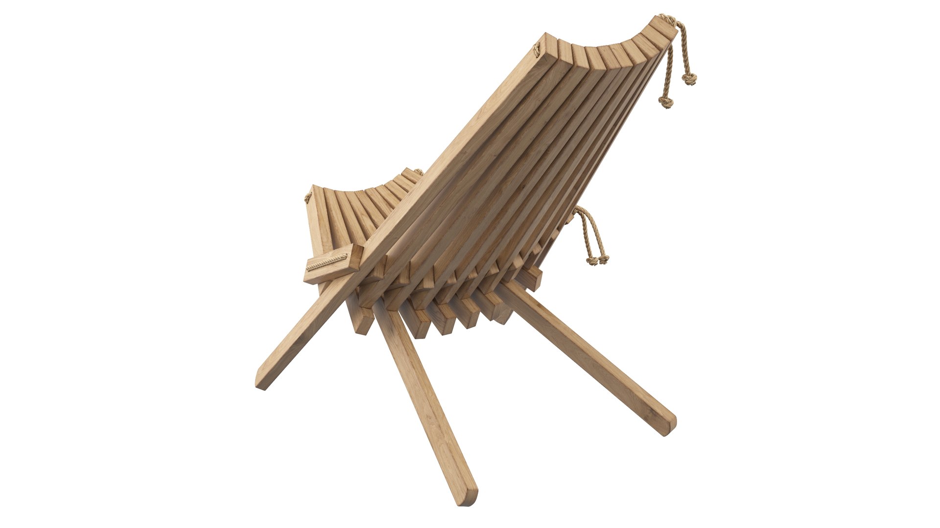 3D Wooden Patio Chair Model - TurboSquid 2001402