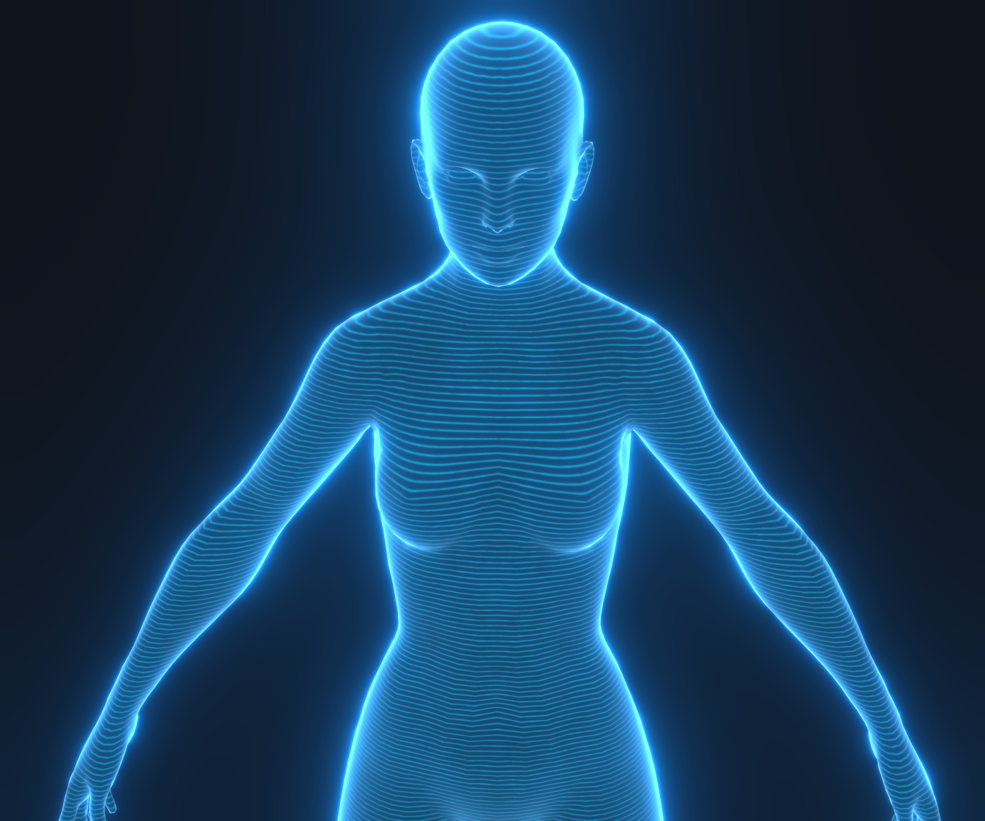 3D human hologram female - TurboSquid 1689895
