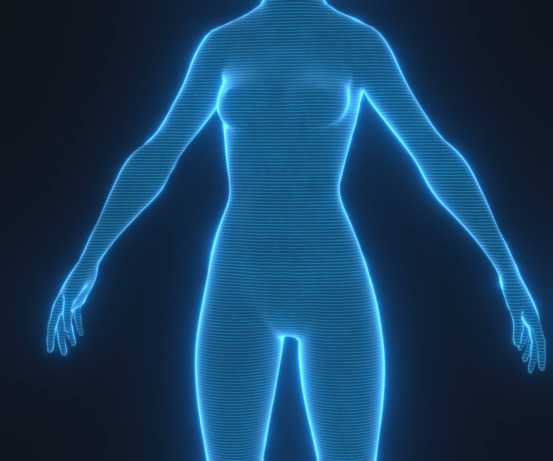 3D human hologram female - TurboSquid 1689895