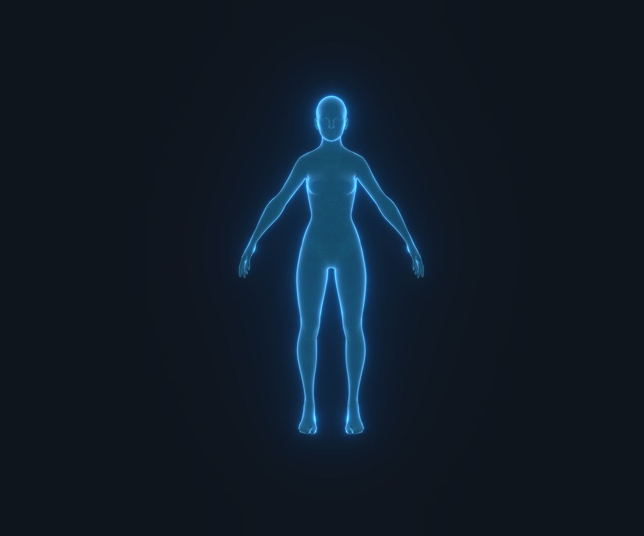 3D human hologram female - TurboSquid 1689895