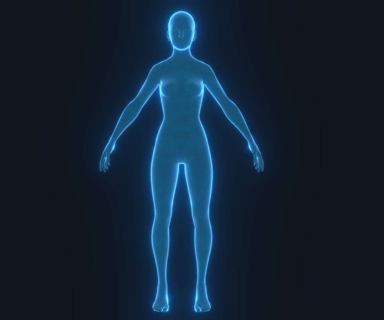 3D Human Hologram Female - TurboSquid 1689895
