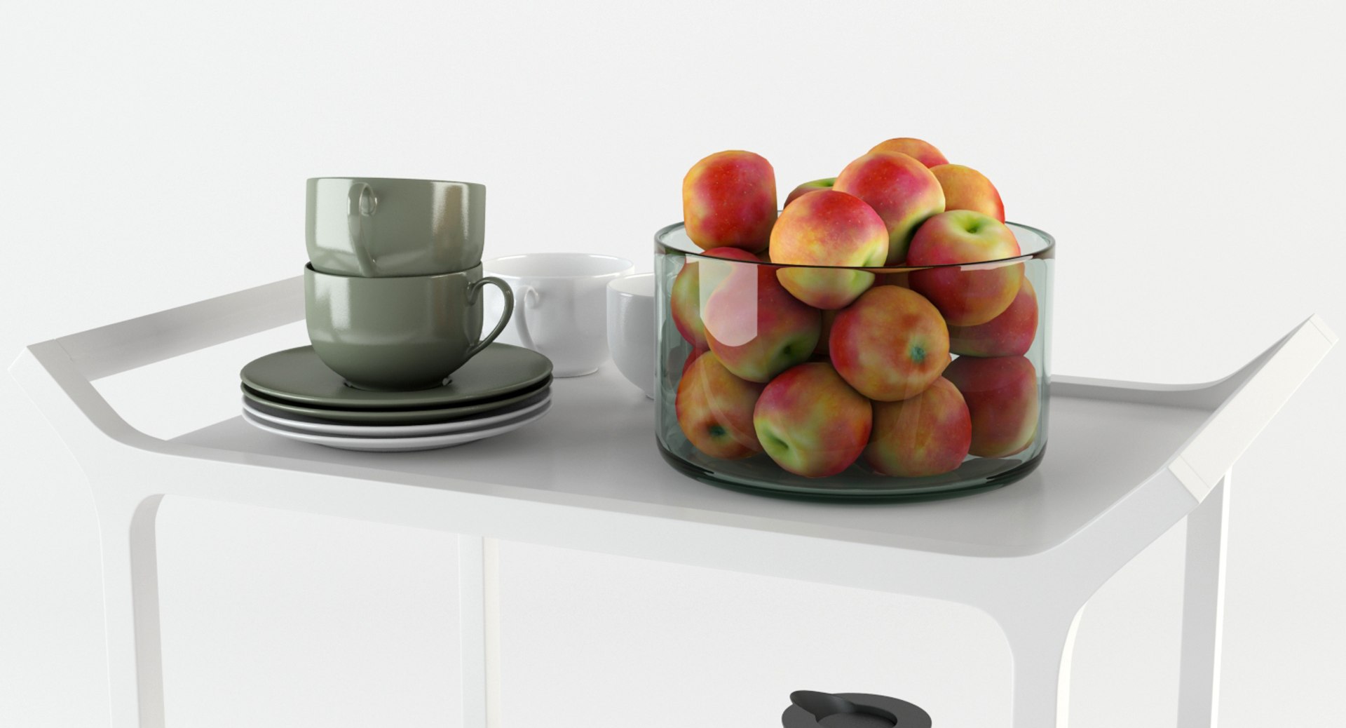 3d model teatime trolley tea