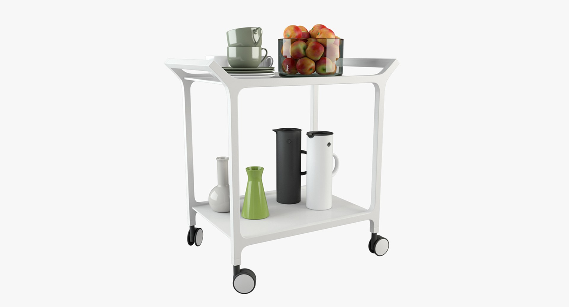 3d model teatime trolley tea