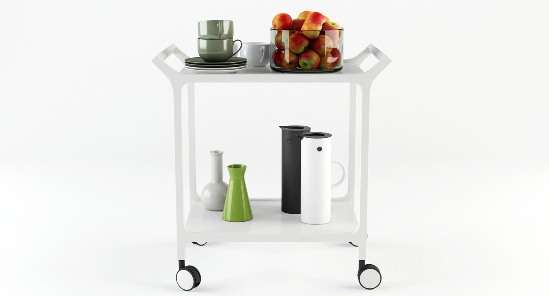 3d model teatime trolley tea