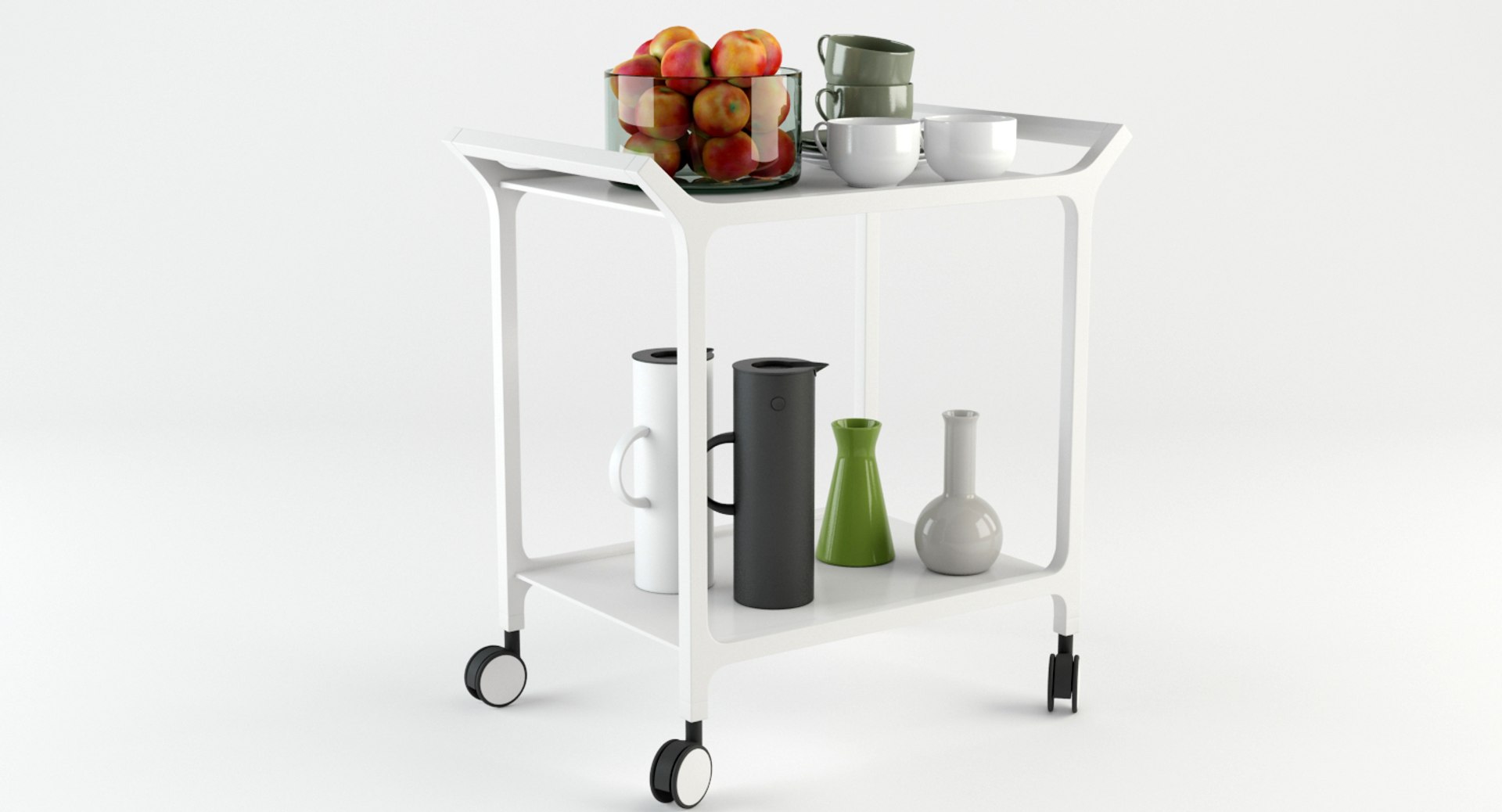 3d model teatime trolley tea