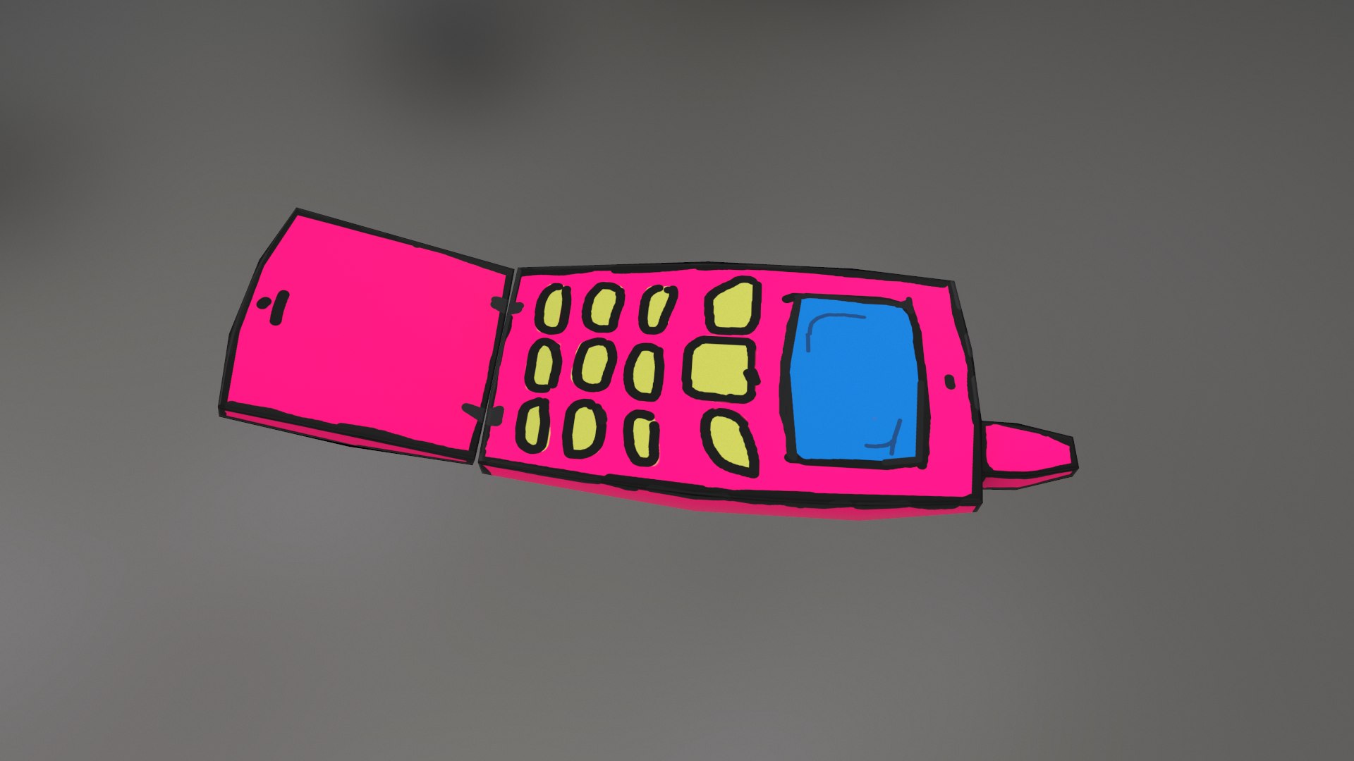 Cartoon Cell Phone 3D Model - TurboSquid 1899799