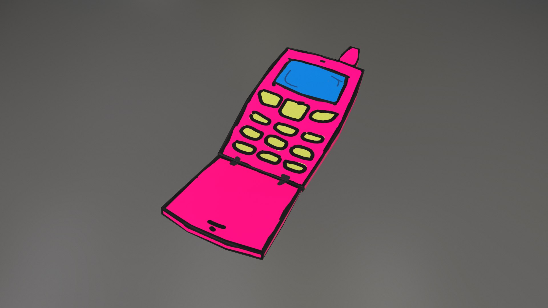 Cartoon Cell Phone 3D Model - TurboSquid 1899799