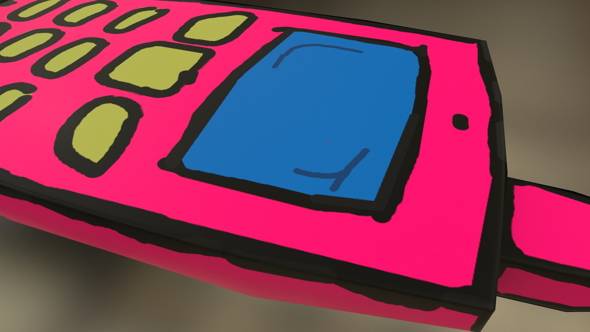 Cartoon Cell Phone 3D model - TurboSquid 1899799