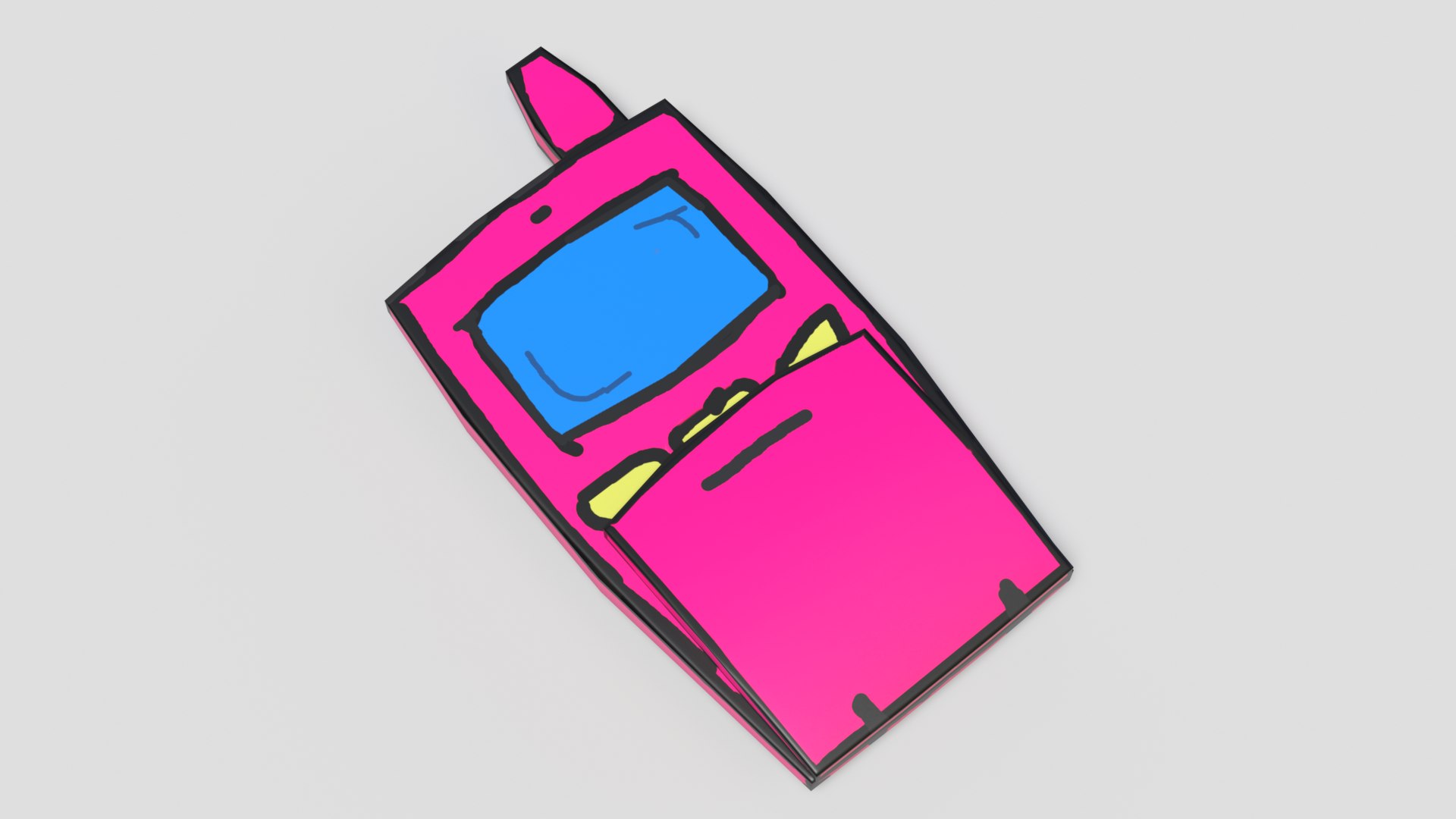 Cartoon Cell Phone 3D Model - TurboSquid 1899799
