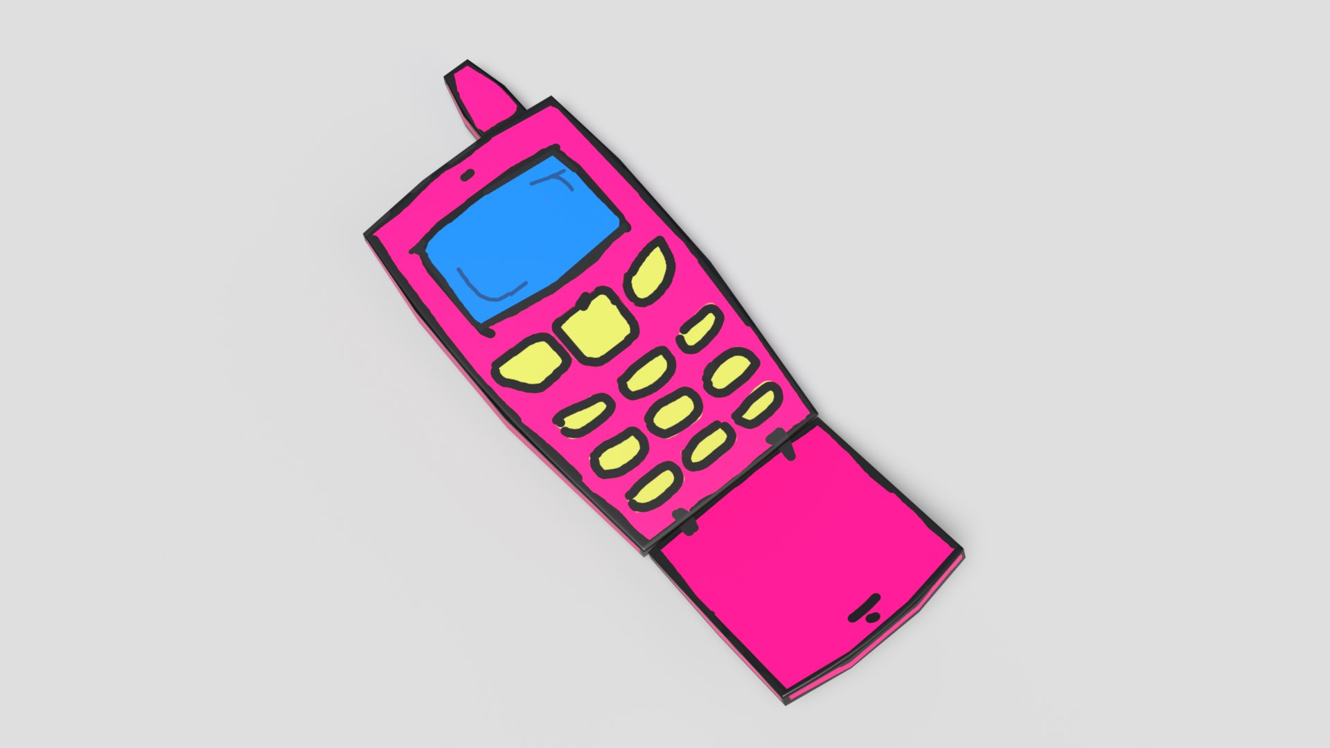 Cartoon Cell Phone 3D model - TurboSquid 1899799