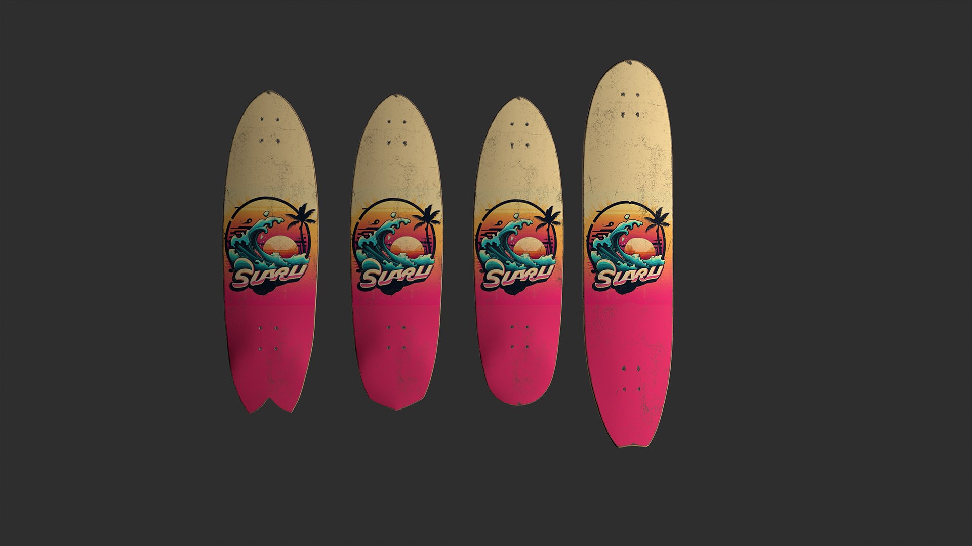 Surfskate Boards 3D Model - TurboSquid 2024290