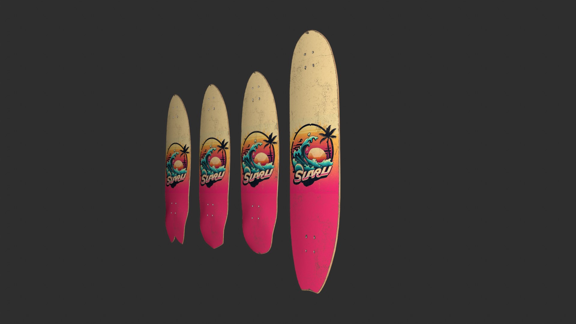 Surfskate Boards 3D Model - TurboSquid 2024290