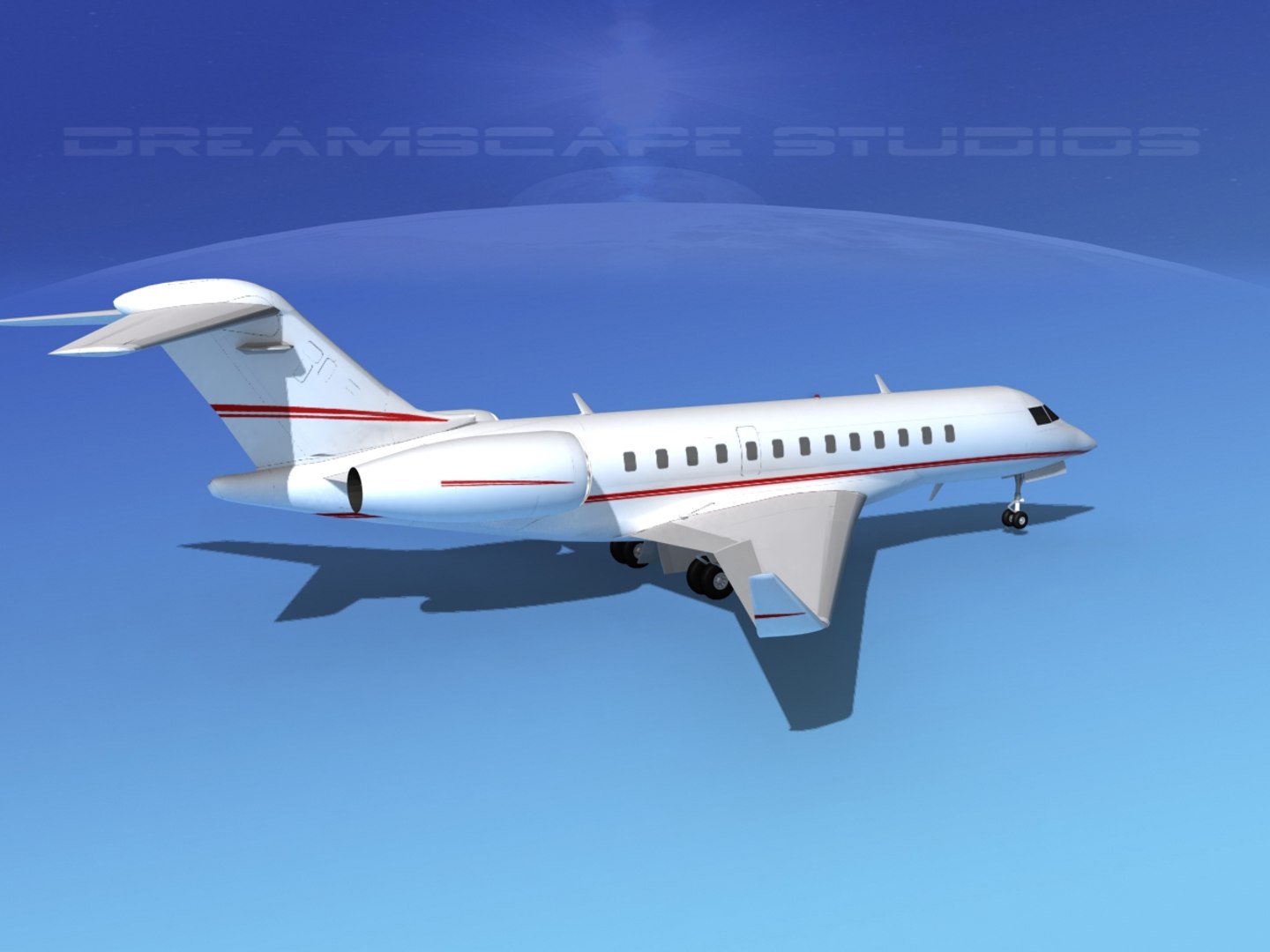 3d Model Turbines Bombardier Global Express