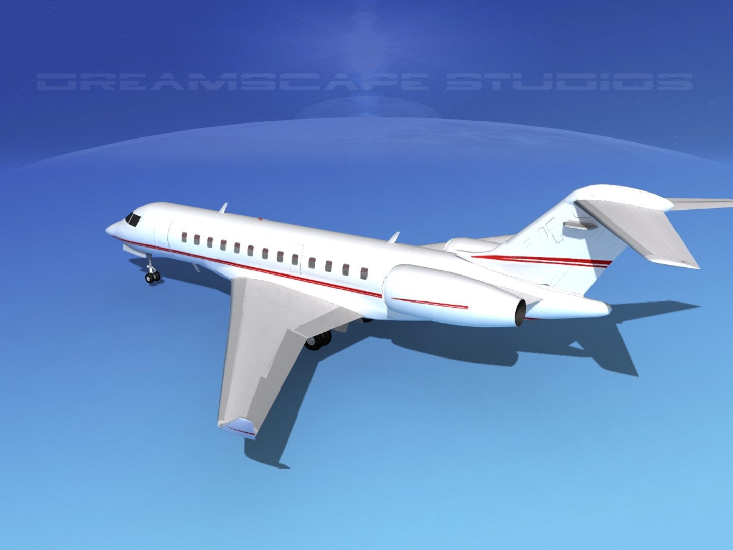 3d Model Turbines Bombardier Global Express