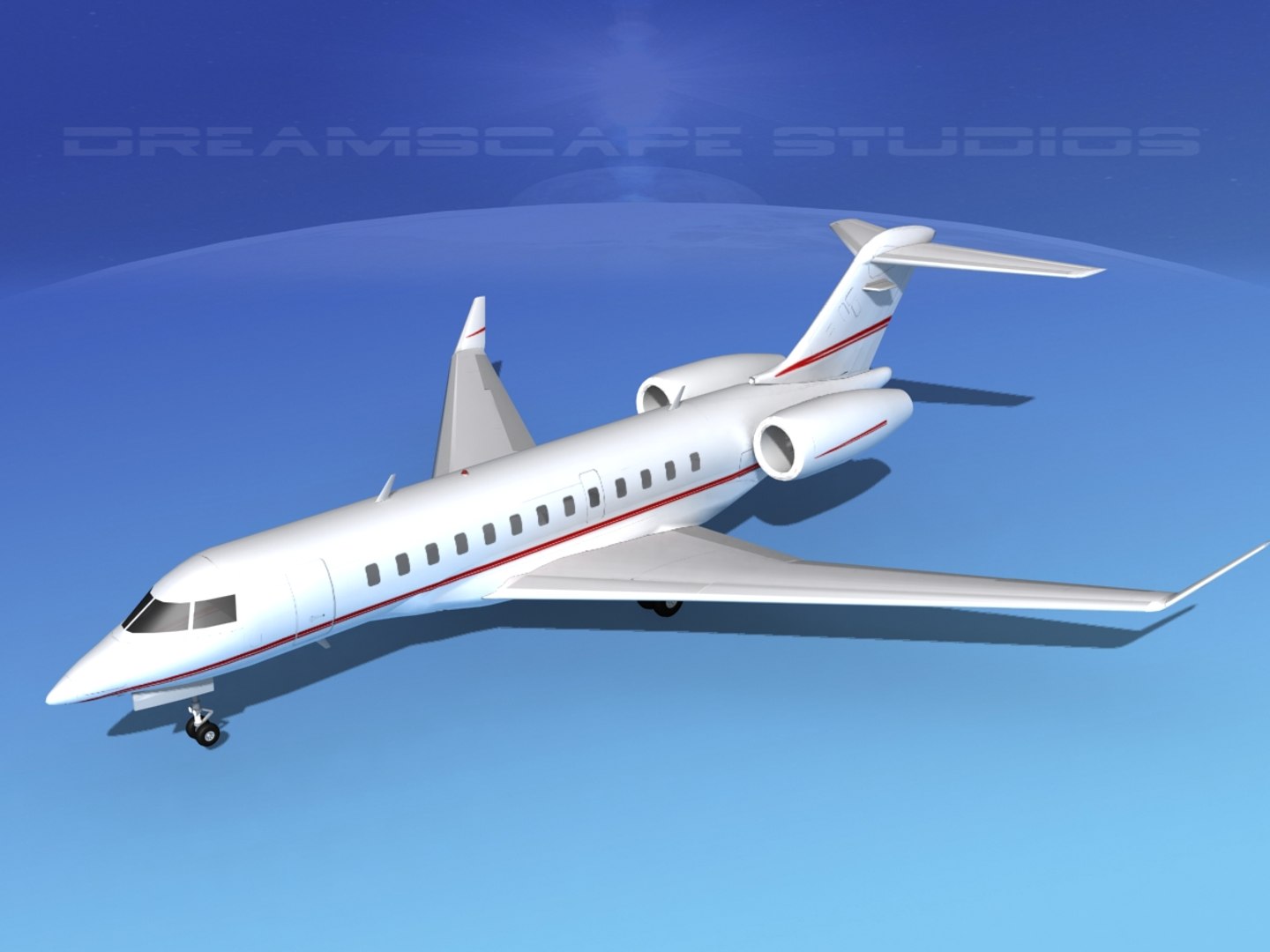 3d Model Turbines Bombardier Global Express