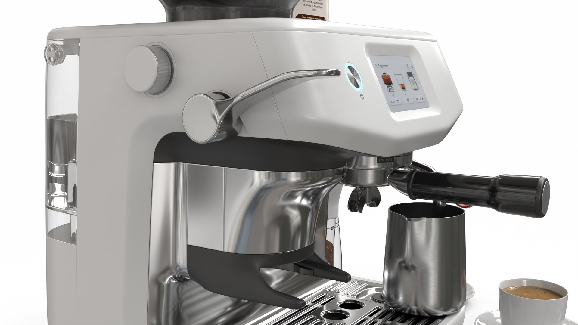 3D Espresso Brewing Set With Coffee Machine - TurboSquid 2302585