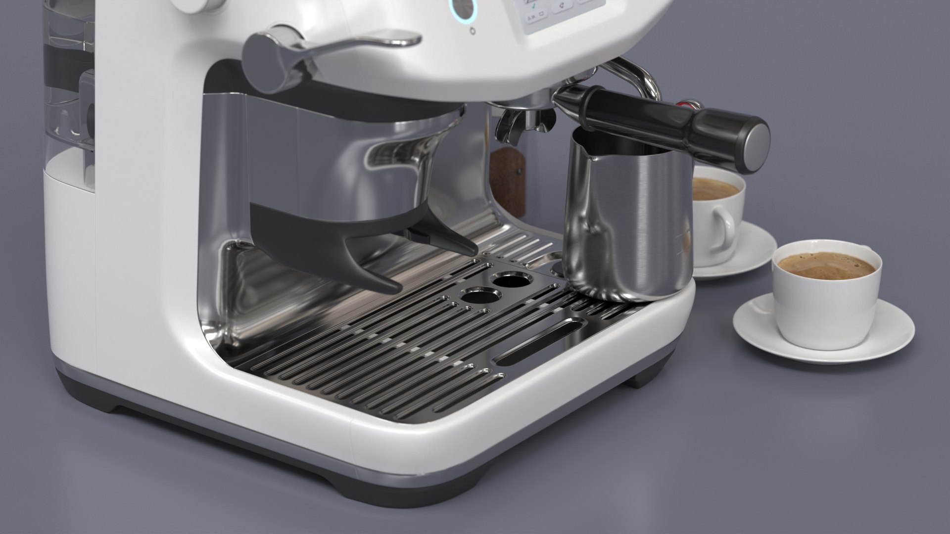 3D Espresso Brewing Set With Coffee Machine - TurboSquid 2302585