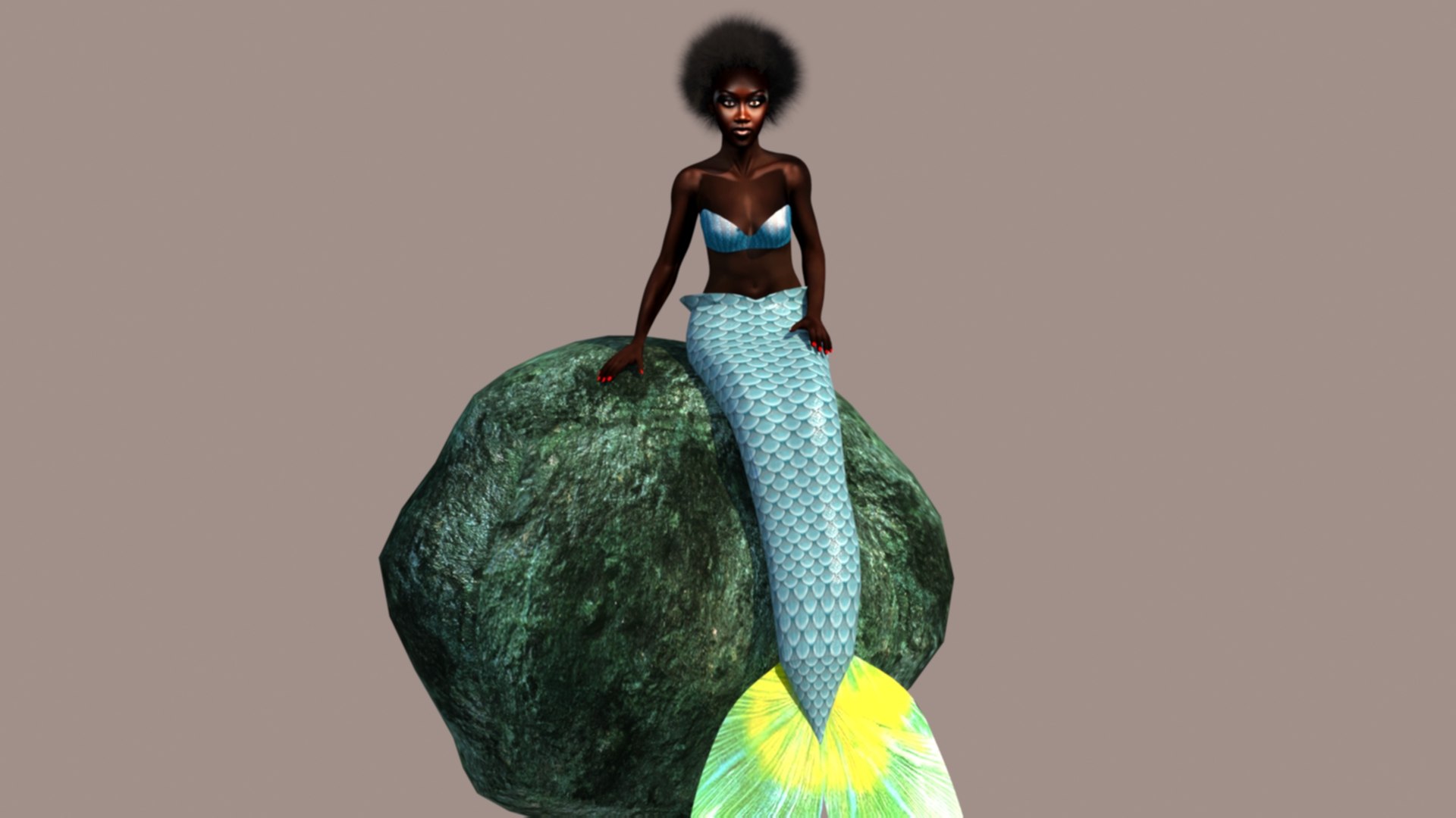 3D African Mermaid - TurboSquid 2201140