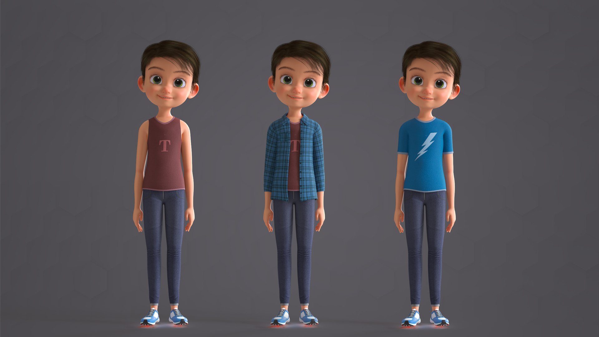 3D CARTOON CUTE BOY - TurboSquid 1948896