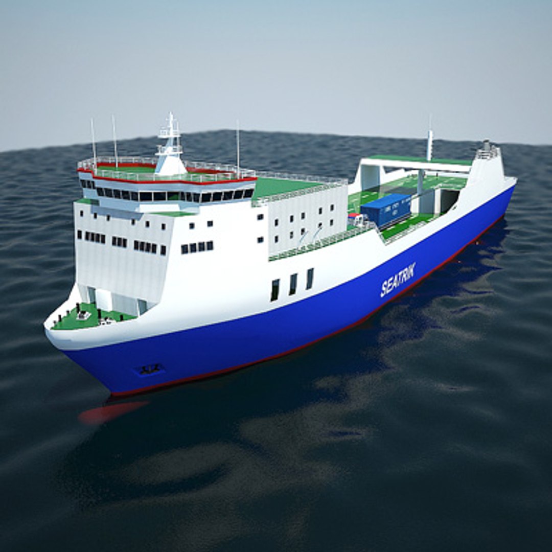 3d Model Ro-ro Container Ship Cargo