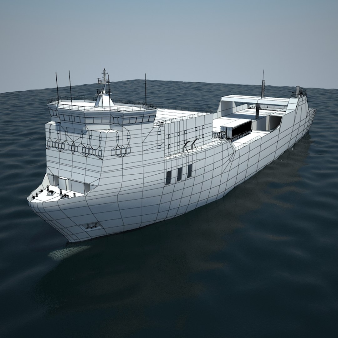 3d Model Ro-ro Container Ship Cargo